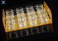 China 12 Holes Clear Acrylic Beer Cup Holder Rack Tray For Bar Clubhouse Non - Toxic for sale