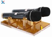 China Durable Acrylic Display Rack Clear Acrylic Microphone Display Hold For KTV Nightclub for sale