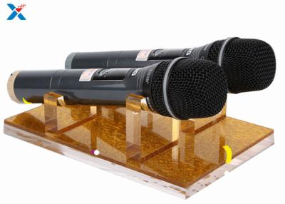 China Durable Acrylic Display Rack Clear Acrylic Microphone Display Hold For KTV Nightclub for sale
