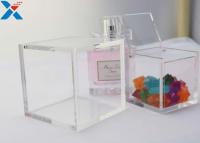 China Wedding Candy Acrylic Packaging Box Mini 2 Inch Clear Acrylic Cube Box With Lid for sale