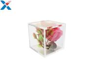 China Wedding Candy Acrylic Packaging Box Mini 2 Inch Clear Acrylic Cube Box With Lid for sale