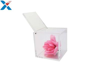China Wedding Candy Acrylic Packaging Box Mini 2 Inch Clear Acrylic Cube Box With Lid for sale