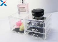 China Rectangle Acrylic Makeup Drawer Organizer / Acrylic Cosmetic Organiser ROHS Approved for sale