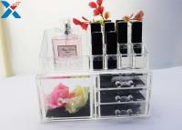 China Rectangle Acrylic Makeup Drawer Organizer / Acrylic Cosmetic Organiser ROHS Approved for sale