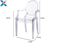 China Modern Acrylic Desk Organizer / Acrylic Hanging Chair Clear PC Furniture for sale