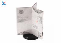 China Six Sided Rotatable Acrylic Sign Holders Leaflet Display Stand With Round Base for sale