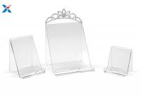 China Recyclable Acrylic Display Stands Clear Book Holder Plate Phone Display Stands for sale