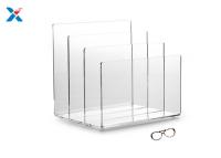 China 3 Sections Acrylic File Organizer , Clear Acrylic Office Organizer OEM Available for sale
