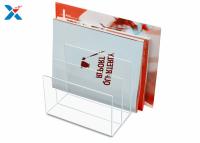 China 3 Sections Acrylic File Organizer , Clear Acrylic Office Organizer OEM Available for sale