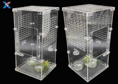 China Transparent Acrylic Modern Furniture Pet Breeding Box Plexiglass Reptile Cages for sale