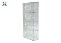 China Medical Acrylic Display Case Acrylic Glove Dispenser With 2  4 Boxes Silk Screen Printing for sale