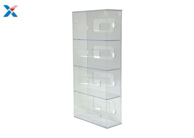 China Medical Acrylic Display Case Acrylic Glove Dispenser With 2  4 Boxes Silk Screen Printing for sale