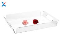China Custom Acrylic Display Stands Clear Acrylic Serving Tray Food Serving Organizer Plate For Restaurant for sale