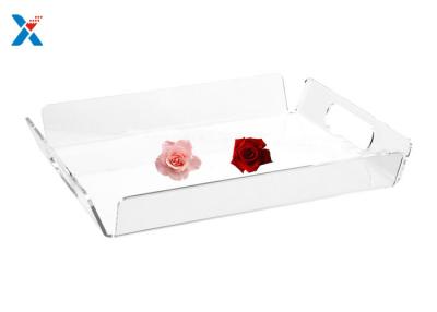 China Custom Acrylic Display Stands Clear Acrylic Serving Tray Food Serving Organizer Plate For Restaurant for sale