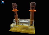 China KTV Crystal Acrylic Microphone Stand ,  Smooth Surface Clear Plastic Display Box for sale