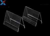 China V Shape Clear Acrylic Tabletop Sign Holders , Meeting Acrylic Table Tent Holders for sale