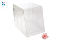 China 3  Trays Acrylic Countertop Display Case , Removable Acrylic Pastry Display Case for sale