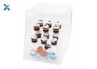 China 3  Trays Acrylic Countertop Display Case , Removable Acrylic Pastry Display Case for sale