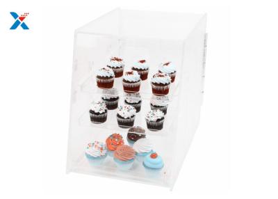 China 3  Trays Acrylic Countertop Display Case , Removable Acrylic Pastry Display Case for sale