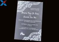 China Laser Cut Acrylic Wedding Invitation Cards / Mirror Clear Invitation Card for sale