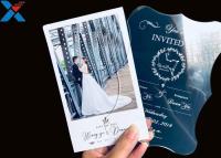 China Laser Cut Acrylic Wedding Invitation Cards / Mirror Clear Invitation Card for sale