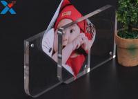 China Magnet Clear Acrylic Photo Frame Creative ARC Shape PMMA Pictures Table Frame for sale
