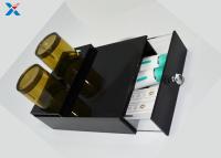 China Hotel Tea Cup Holder Acrylic Storage Box , Black Small Acrylic Display Box for sale