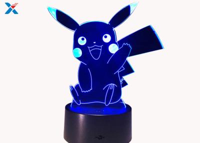 China Colorful Acrylic Light Guide Panel 3D Light Guide Night Light Pikachu PokéMon for sale