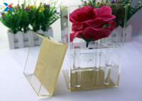 China Valentine ' S Fresh Rose Transparent Gift Box , Acrylic Flower Case Chemical Resisdence for sale