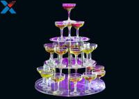 China Round 3 Layers Acrylic Display Stands For Wedding Environmental And Recyclable for sale