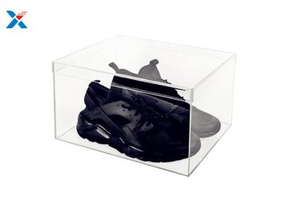 China Shoes Storage Acrylic Packaging Box , Customized Square Acrylic Box With Lid for sale