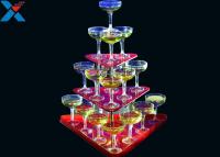 China Crystal Clear Acrylic Display Stands 3 Layer Lucite Wedding Wine Stand for sale