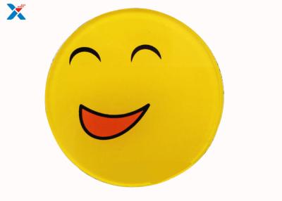 China Customized Acrylic Shapes Craft Acrylic Smiley Face Badge Acrylic KTV Bar Smile Signage for sale