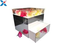 China Mirror Acrylic LED Box With Drawer , Flowers Packing Mirror Flower Box for sale