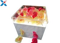 China Mirror Acrylic LED Box With Drawer , Flowers Packing Mirror Flower Box for sale