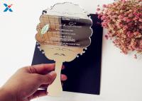 China Mirror Acrylic Gifts , Acrylic Invitation Card With Custom Shape For Wedding / Party for sale