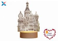 China Colorful Custom Acrylic Gifts 3D Night Lamp For Christmas Gift ROHS Approved for sale
