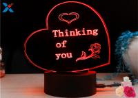China Colorful Custom Acrylic Gifts 3D Night Lamp For Christmas Gift ROHS Approved for sale