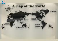 China Office Creative Acrylic Shapes Craft / 3D Acrylic Stereo World Map Wall Sticker for sale