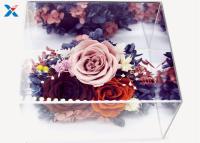 China Light Weight Mirror Acrylic Flower Box For Dry Fresh Flowers Non Flammable for sale