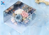 China Light Weight Mirror Acrylic Flower Box For Dry Fresh Flowers Non Flammable for sale
