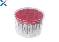 China Acrylic Flower Box Clear Waterproof 25 Holes Round Shape For Gift for sale
