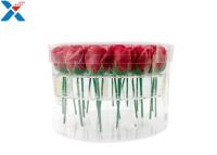 China Acrylic Flower Box Clear Waterproof 25 Holes Round Shape For Gift for sale