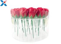 China Acrylic Flower Box Clear Waterproof 25 Holes Round Shape For Gift for sale
