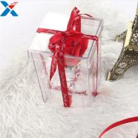 China Flower Packing Clear Acrylic Box Display Cases Organizer Rose Gift Box With Cover for sale