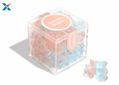 China Mini Acrylic Candy Box In Clear Color With Lid For Wedding Gift for sale
