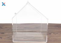 China House Shape Clear Acrylic Gift Boxes Candy Container Non Toxicity For Retail Store for sale