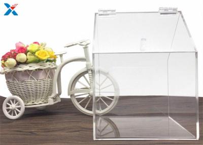 China House Shape Clear Acrylic Gift Boxes Candy Container Non Toxicity For Retail Store for sale