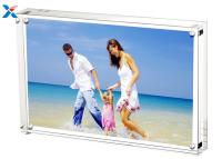 China 5*7'' Magnetic Acrylic Photo Frame Silk Screen Printing With Single / Double Sided for sale