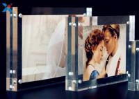 China 5*7'' Magnetic Acrylic Photo Frame Silk Screen Printing With Single / Double Sided for sale